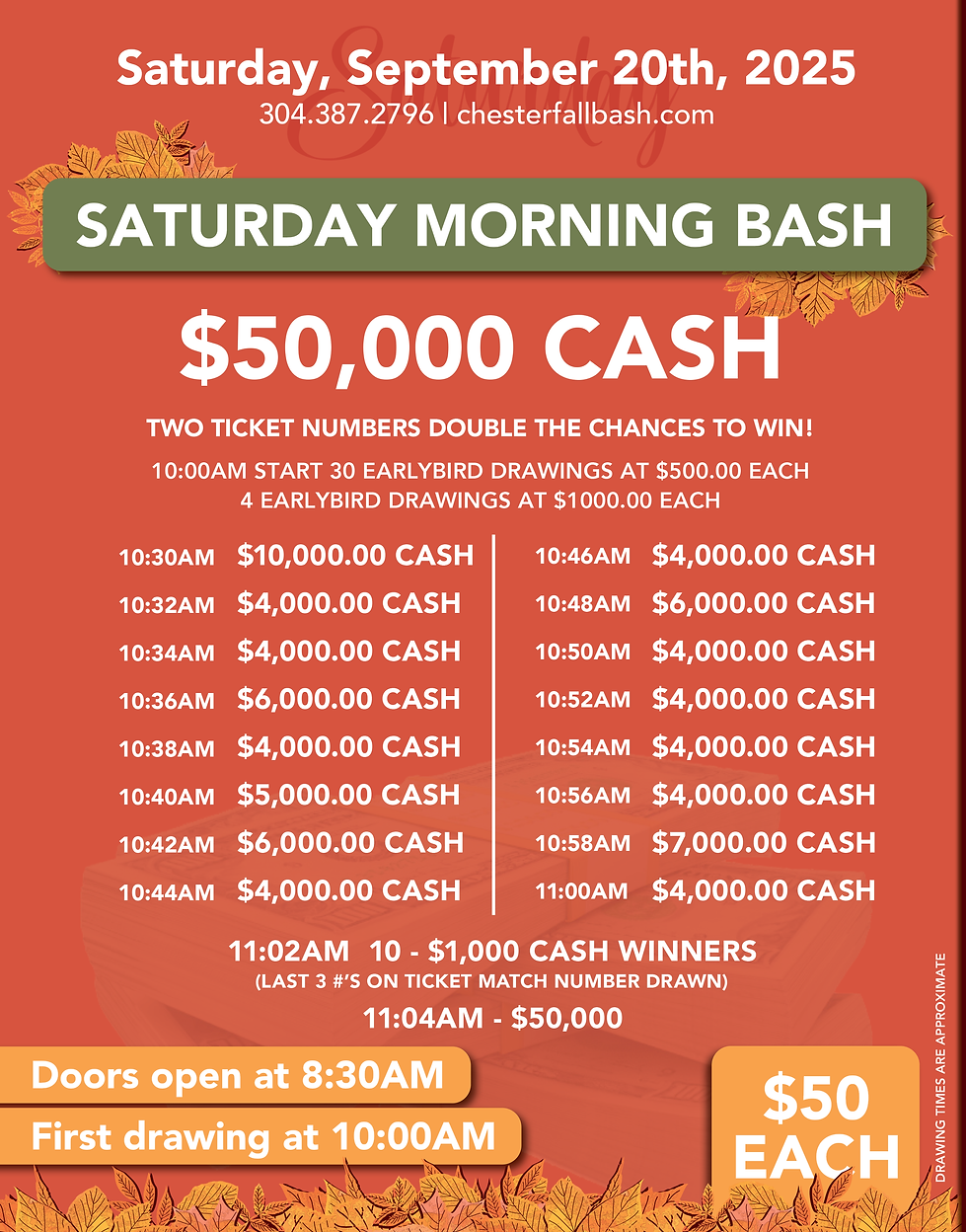 SATURDAY MORNING BASH 2025 | chesterfallbash